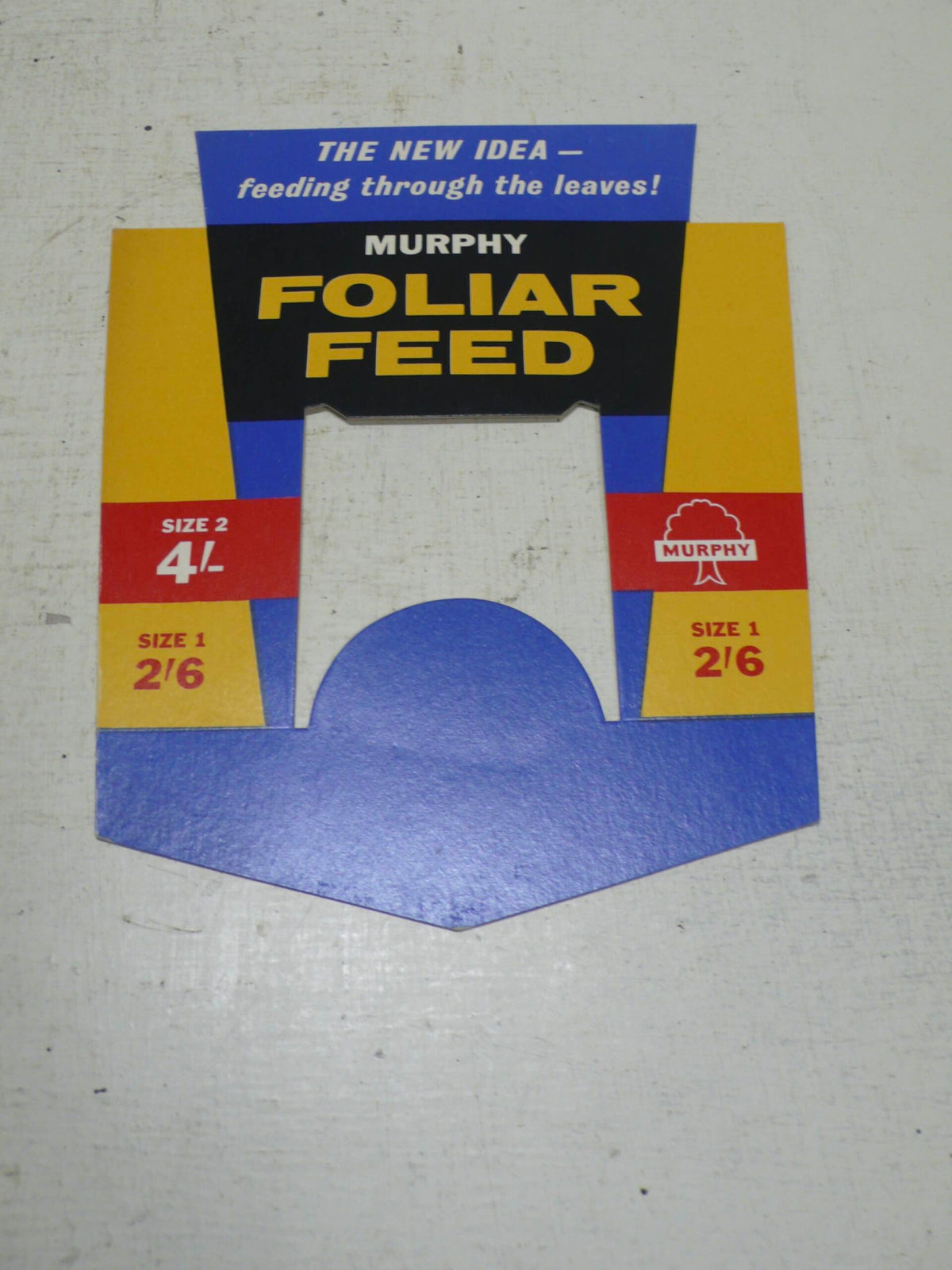 Murphy Foliar Feed Advertising Card – Garden & Wood